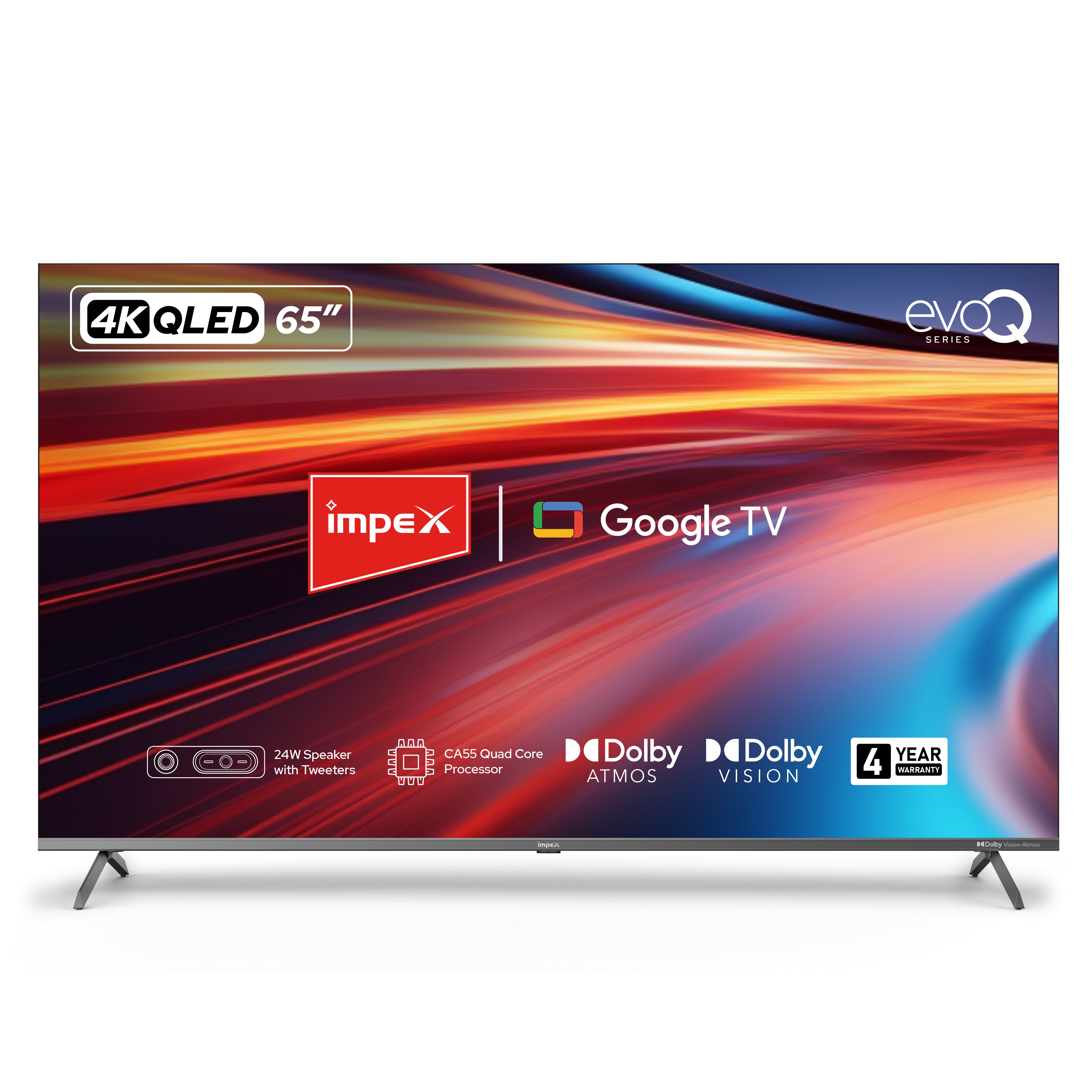 IMPEX|evoQ 65S4QLC3| 65"|4K QLED|GoogleTV|HDR10|120Hz DLG|Dolby Vision ...