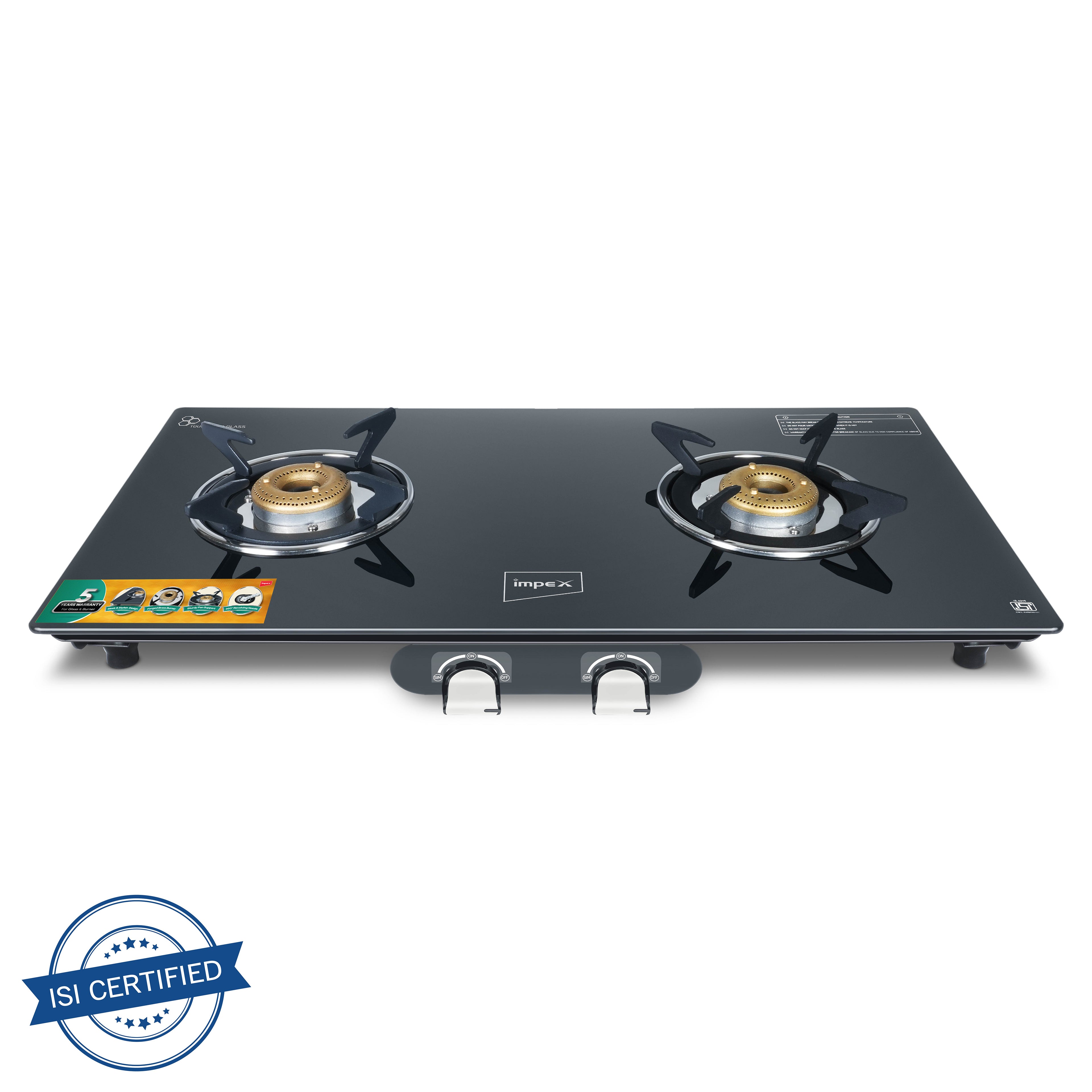 Impex AIRA 2B Frameless Glass top Gas Stove – Impex Webstore