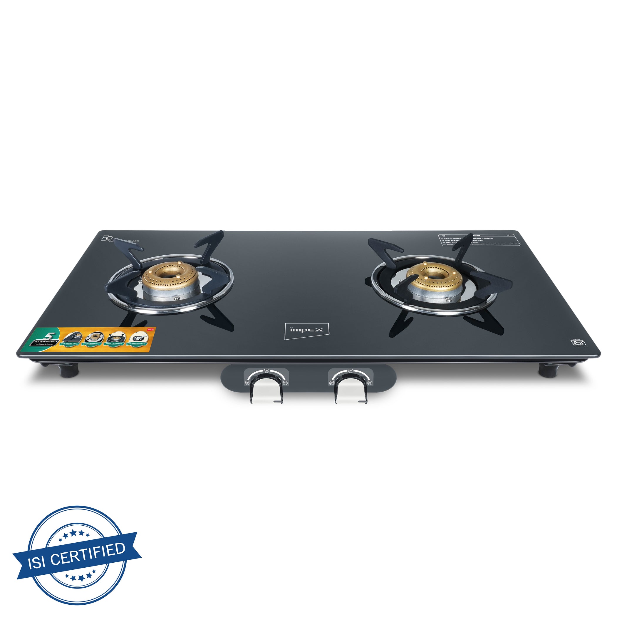Impex AIRA 2B Frameless Glass top Gas Stove — Impex Webstore