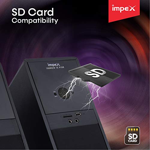 Impex Thunder-T3 Plus 160 Watts 2.0 Channel Multimedia Tower Speaker w ...