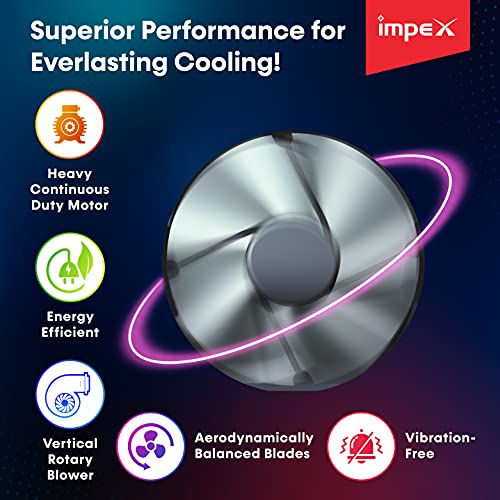 Impex TWISTER PLUS Tower Fan With 25 Feet Powerful Air Throw, 3 Speed ...